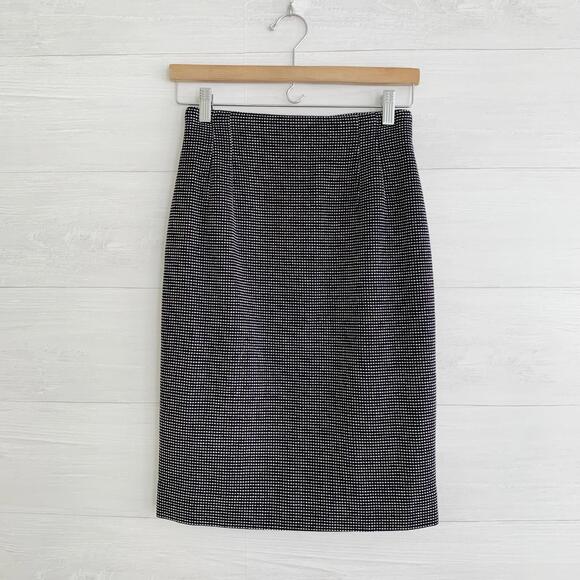 Rena Rowan | Skirts | Nwt Rena Rowan Black White Textured Pencil Skirt ...